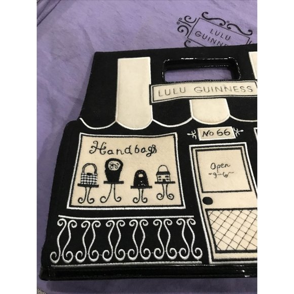 Lulu Guinness | Bags | Lulu Guinness Vintage 9s Shop Front Felt Wool Handbag Z37 | Poshmark